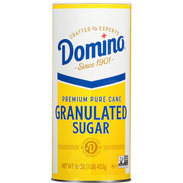 Domino Premium Pure Cane Granulated Sugar Canister 16 oz – FIESTA LATIN ...