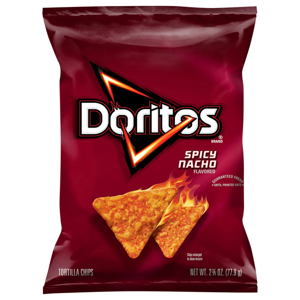 Doritos Flavored Tortilla Chips, Spicy Nacho 2.75 oz – FIESTA LATIN MARKET