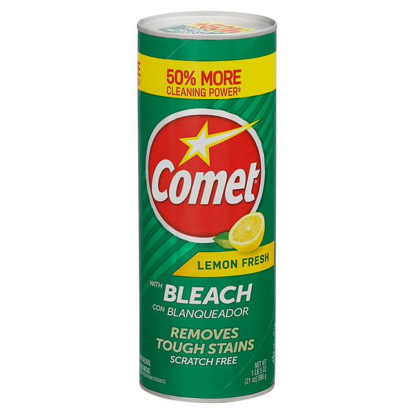 Comet Powder Cleanser, Lemon Fresh, with Bleach 21 oz – FIESTA LATIN MARKET